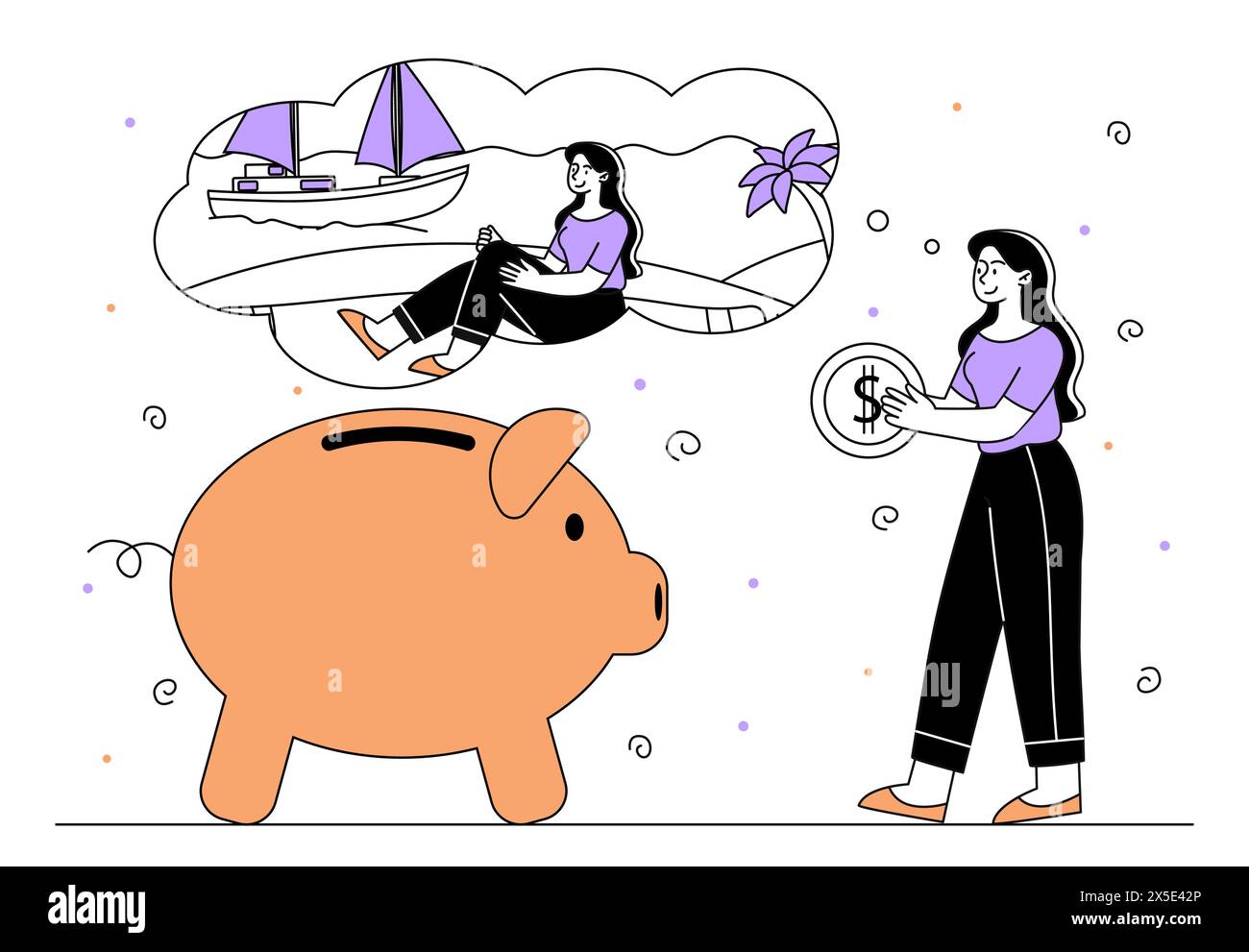 Savings for vacation vector simple Stock Vector Image & Art - Alamy