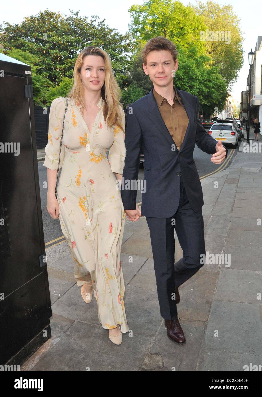 London, England, 08/05/2024, Talulah Riley and Thomas Brodie-Sangster ...