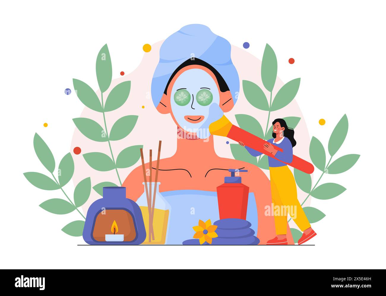 Skin treatment woman vector concept Stock Vector Image & Art - Alamy