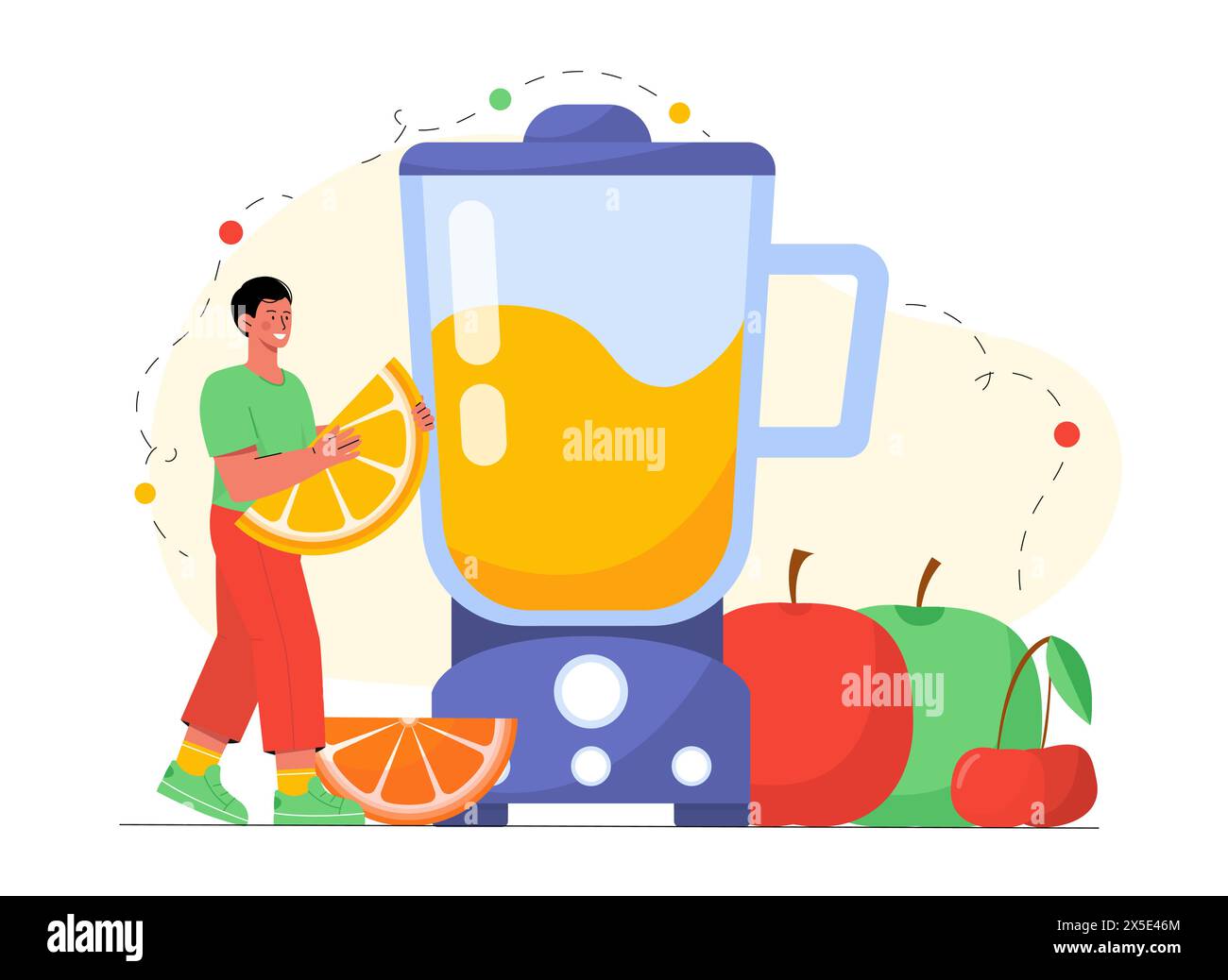 Man with smoothie vector concept Stock Vector Image & Art - Alamy