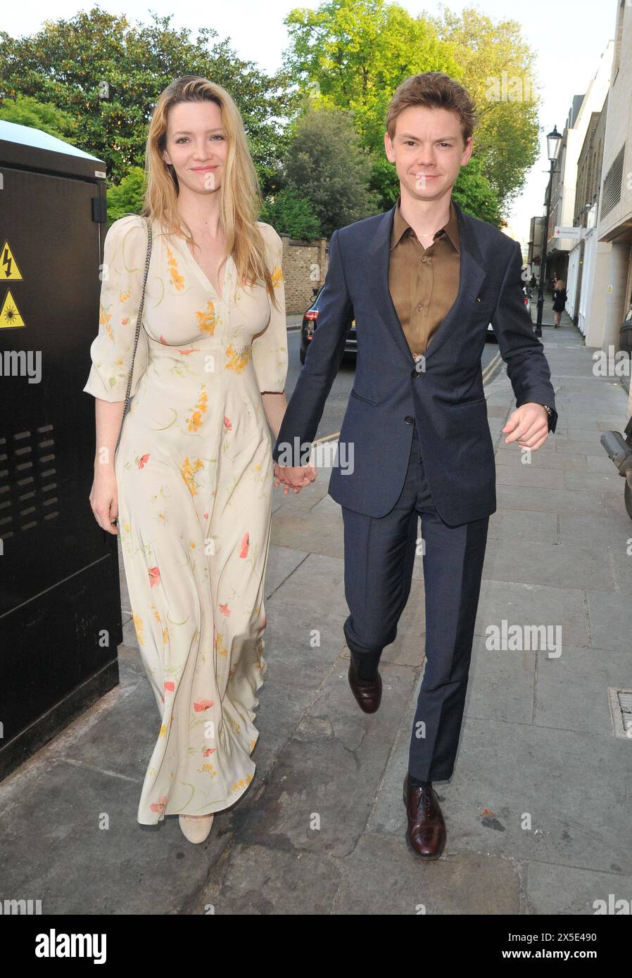 London, England, 08/05/2024, Talulah Riley and Thomas Brodie-Sangster ...