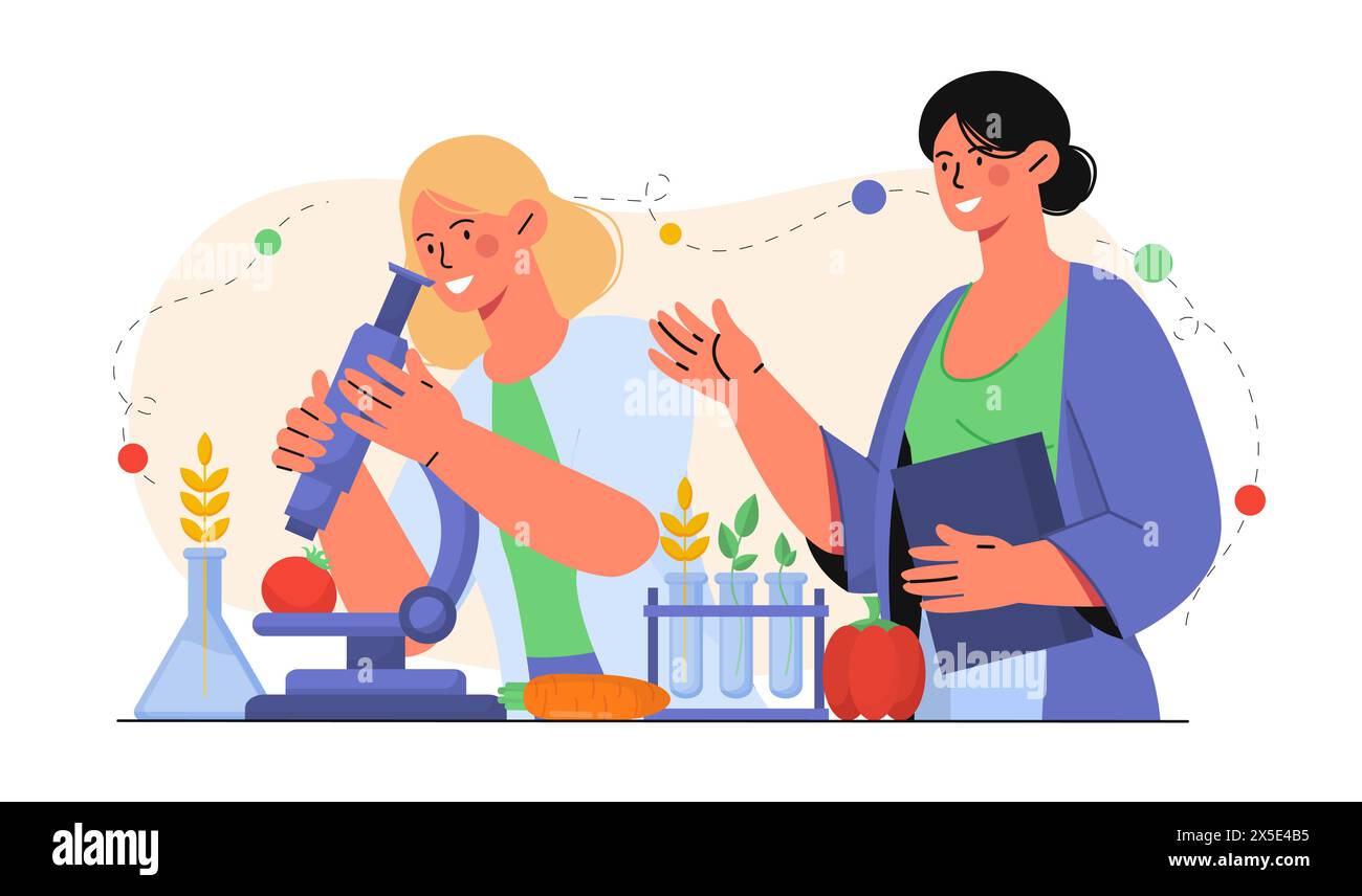 Vegetables to laboratory vector concept Stock Vector Image & Art - Alamy