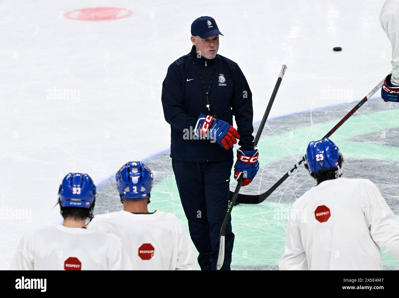 Prague, Czech Republic. 09th May, 2024. Head coach Radim Rulik gestures ... Prague, Czech Republic. 09th May, 2024. Head coach Radim Rulik gestures ...
