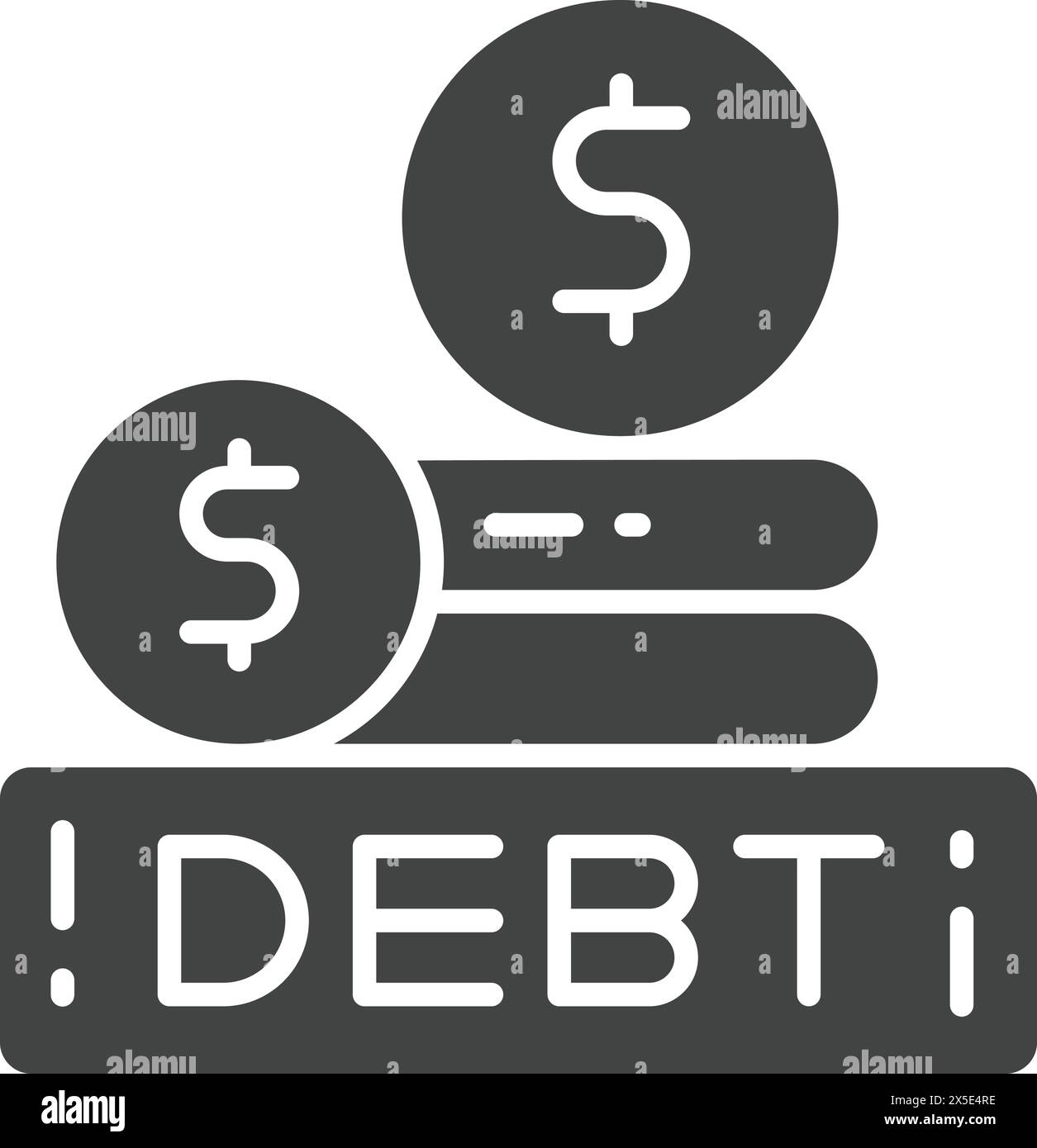 Debt icon vector image. Suitable for mobile application web application ...