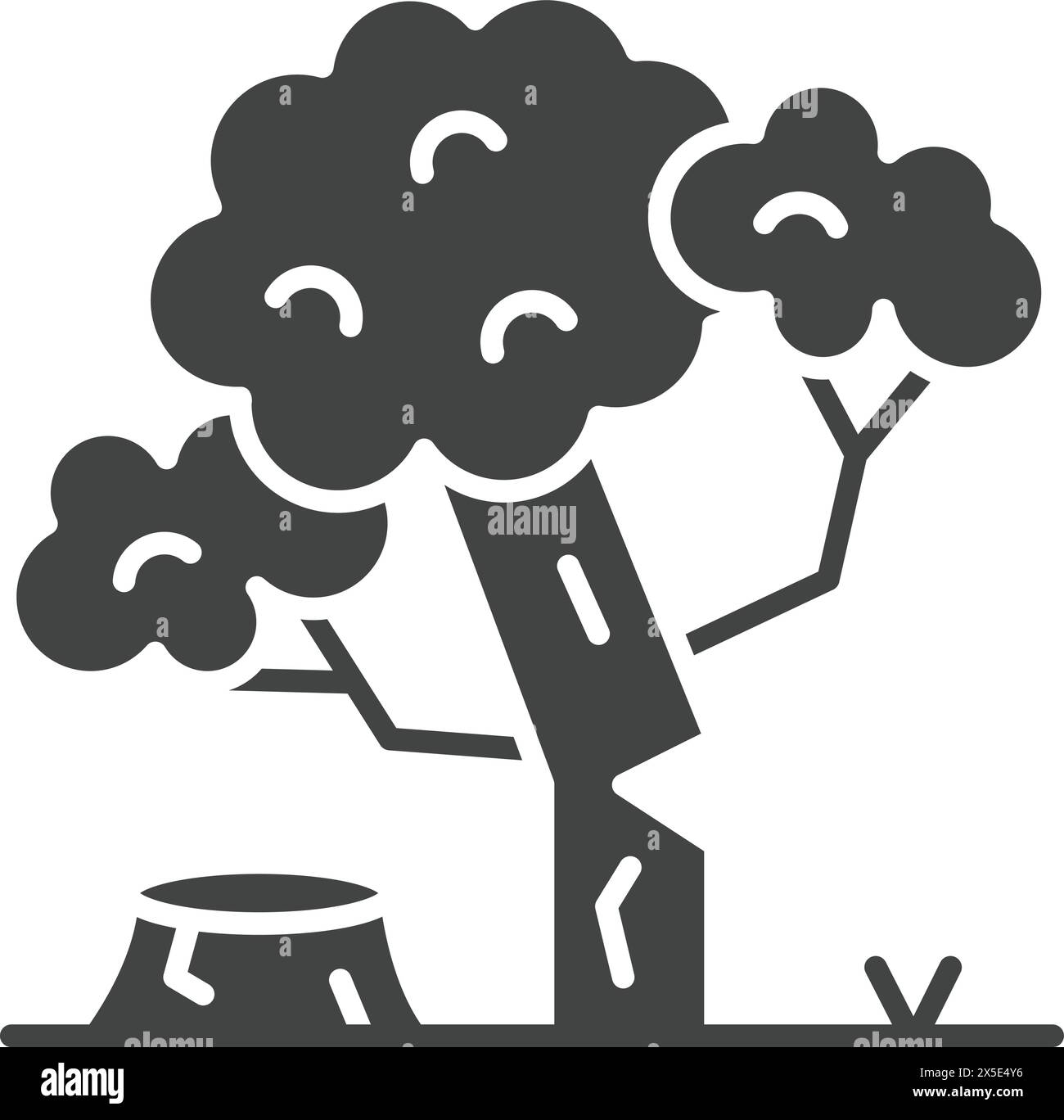 Deforestation icon vector image. Suitable for mobile application web application and print media ...