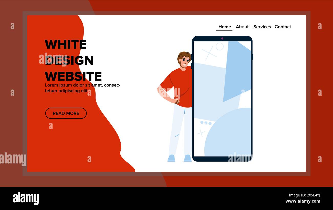 elegant white design website vector Stock Vector Image & Art - Alamy