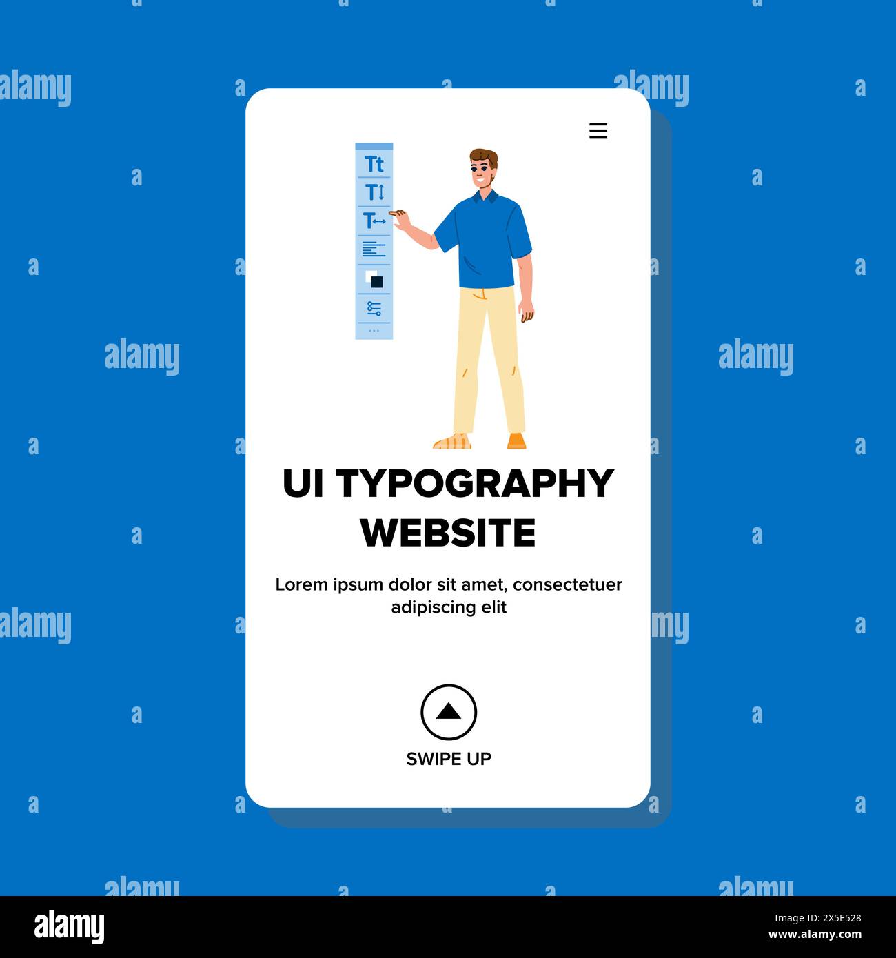 style ui typography website vector Stock Vector Image & Art - Alamy