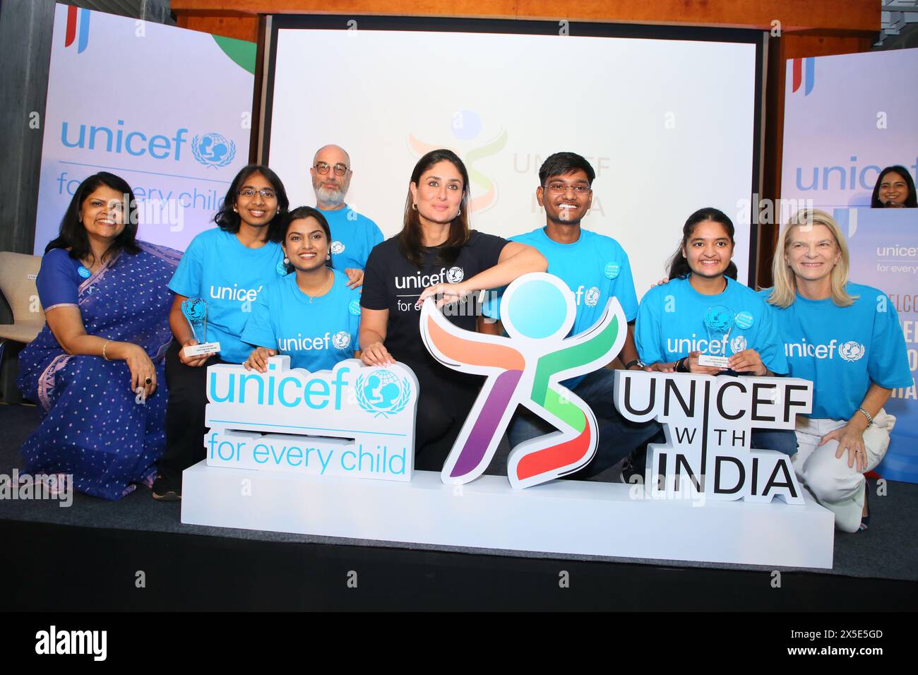 NEW DELHI, INDIA - MAY 4: Bollywood actor Kareena Kapoor Khan with ...