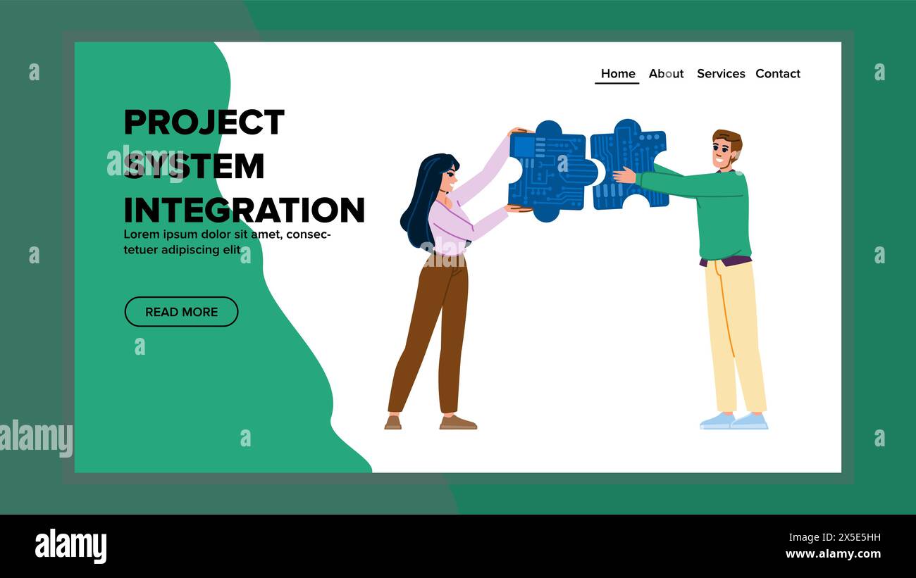 software project system integration vector Stock Vector Image & Art - Alamy