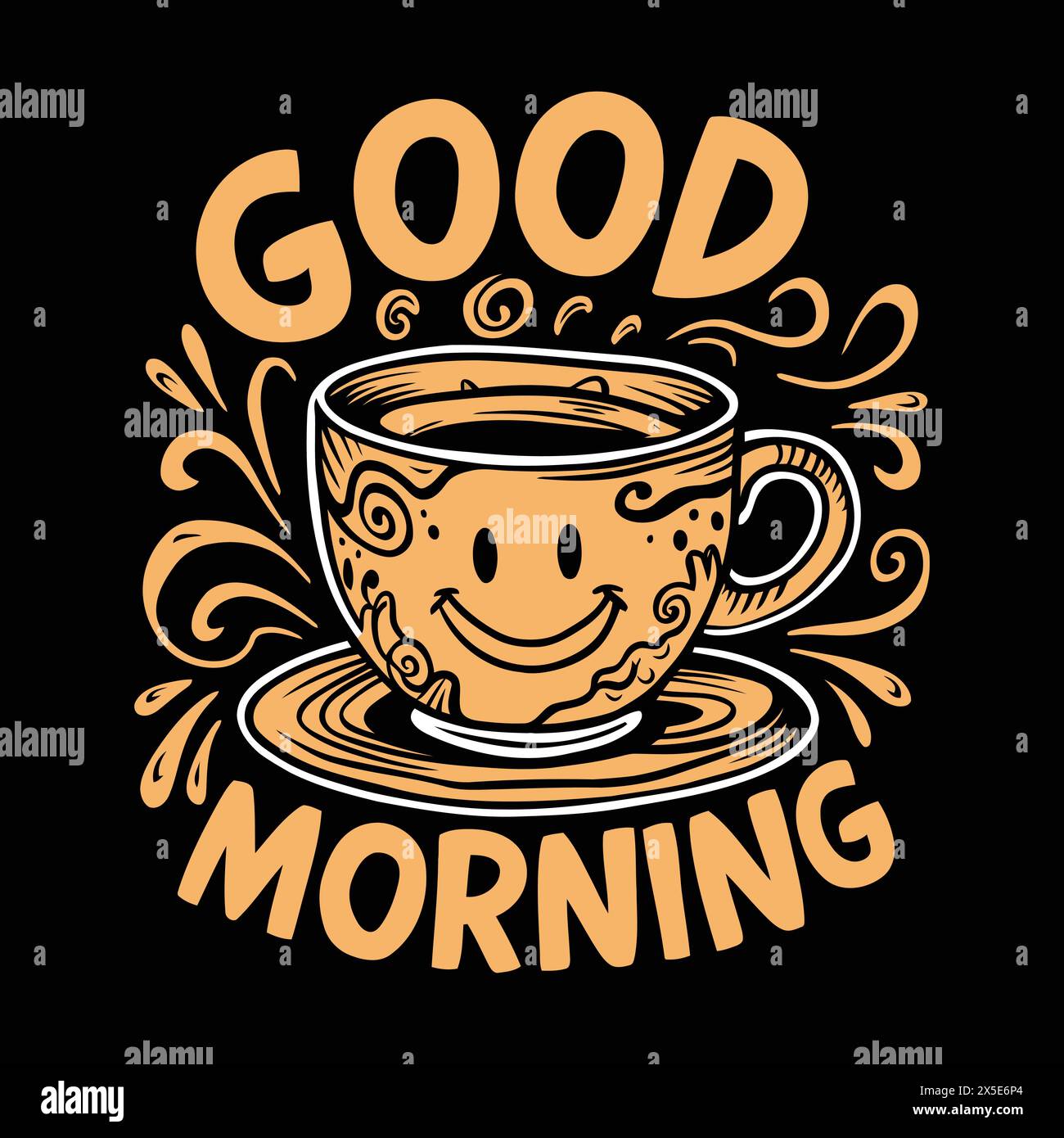 Good Morning t-shirt design Stock Vector Image & Art - Alamy