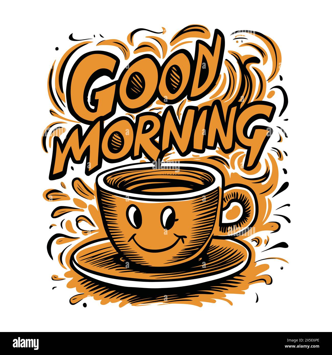 Good Morning t-shirt design Stock Vector Image & Art - Alamy