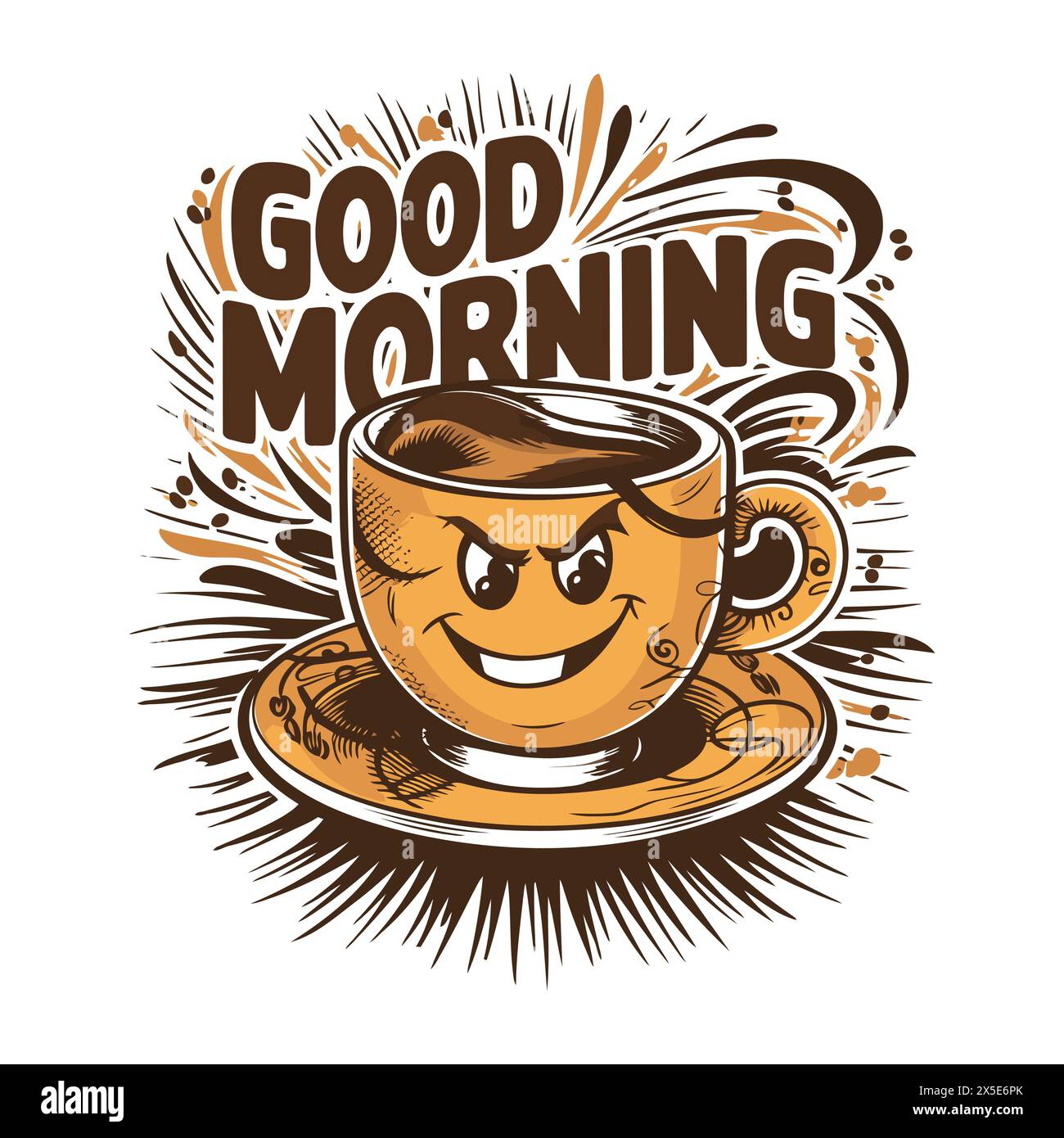 Good Morning t-shirt design Stock Vector Image & Art - Alamy