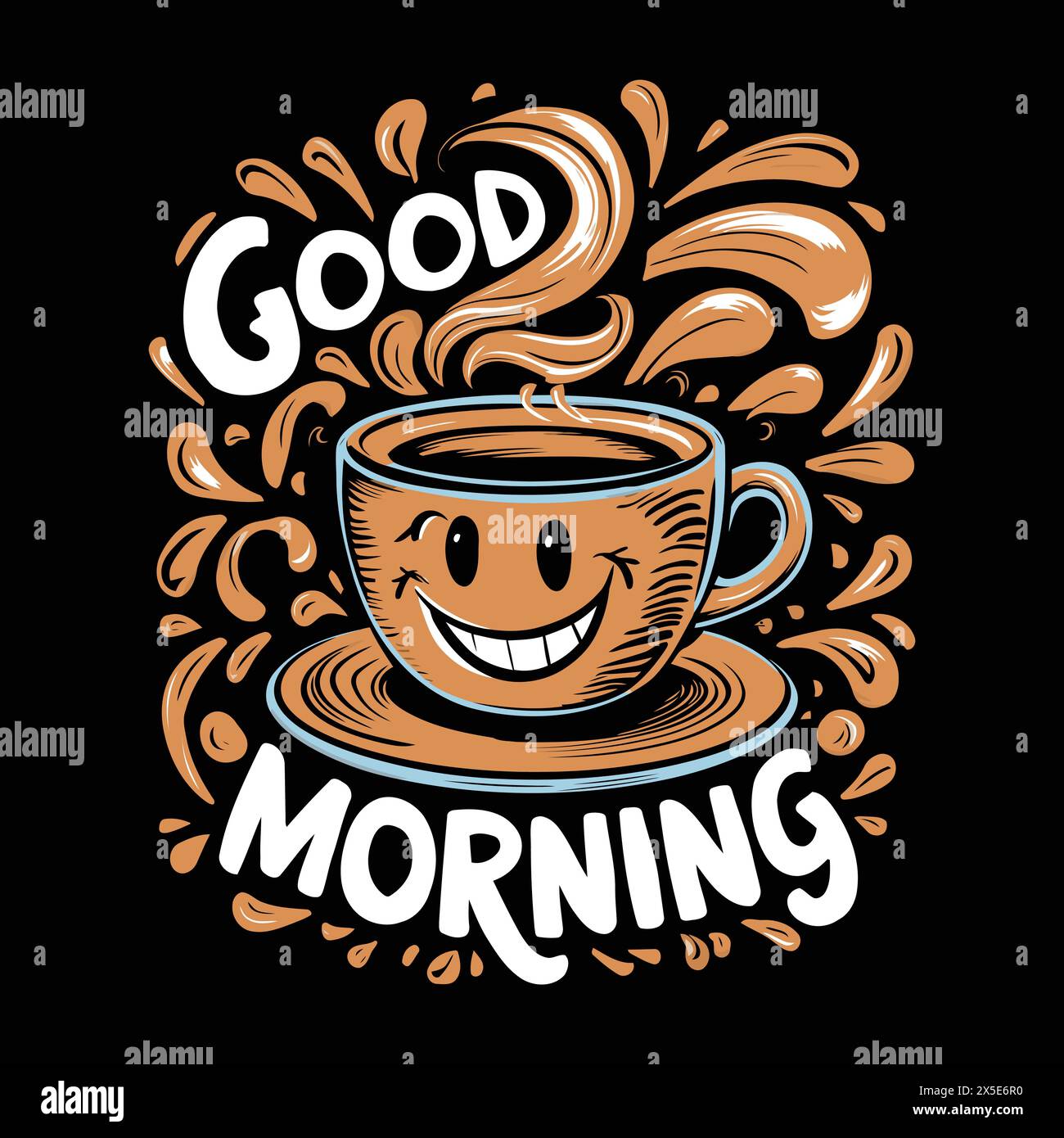 Good Morning t-shirt design Stock Vector Image & Art - Alamy