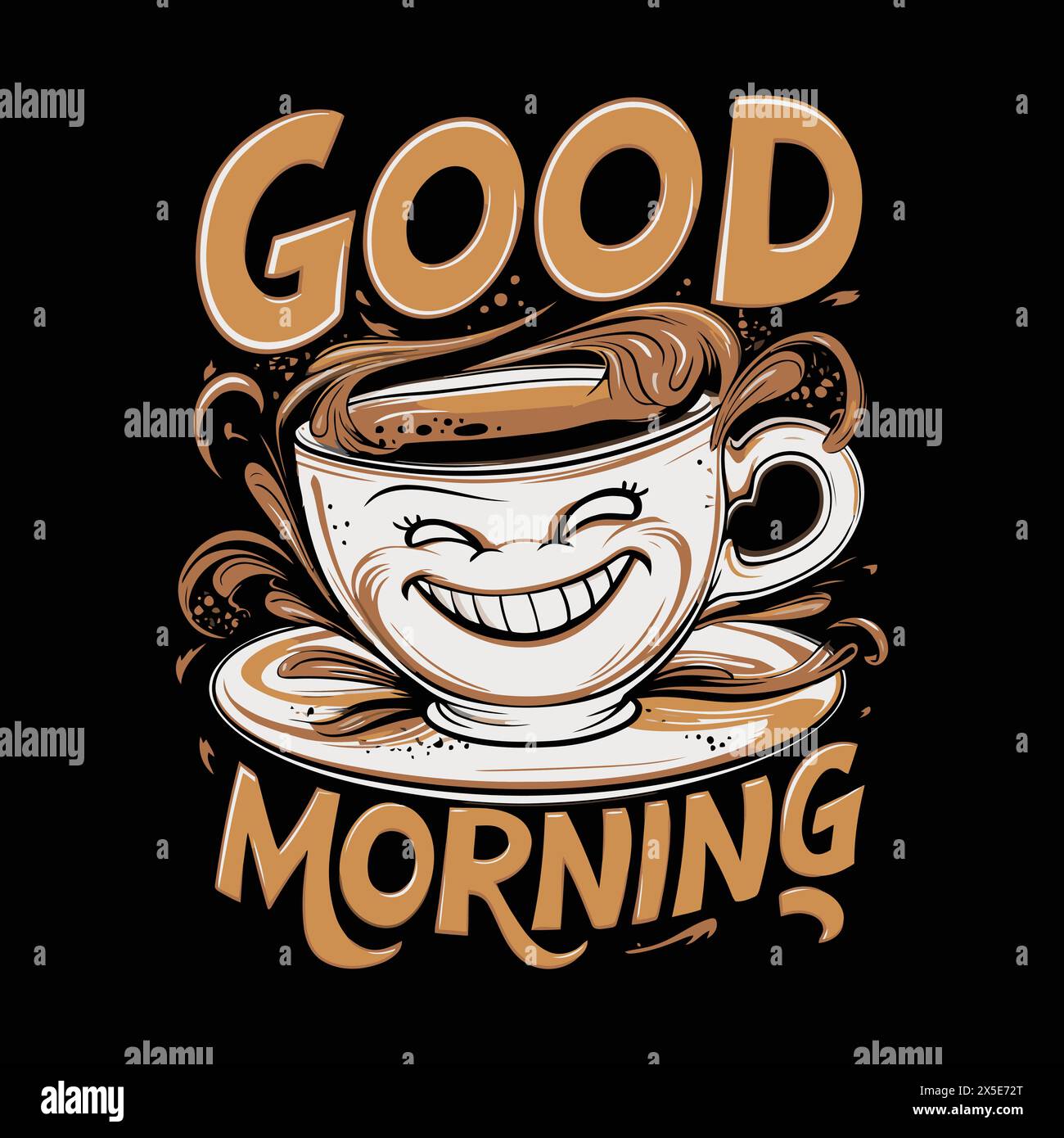 Good Morning t-shirt design Stock Vector Image & Art - Alamy