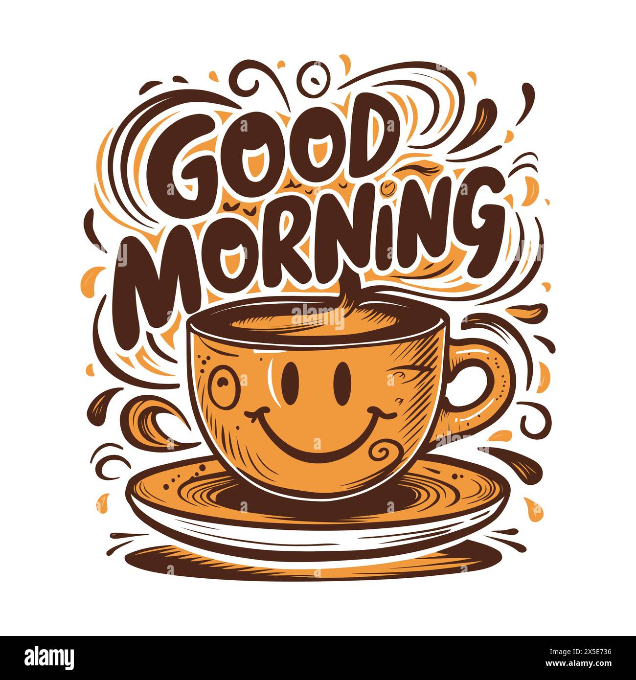 Good Morning t-shirt design Stock Vector Image & Art - Alamy