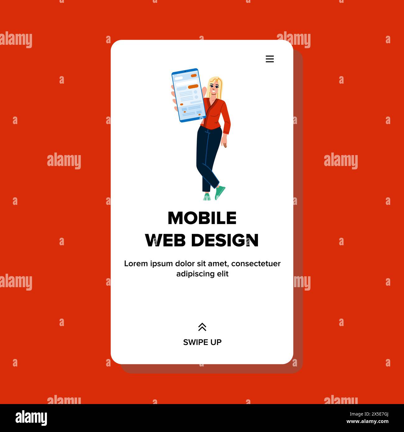 Layout design mobile first vector user friendly hi-res stock ...