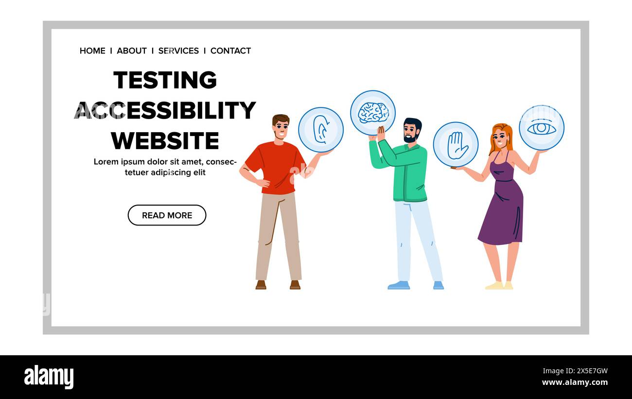 screenreader testing accesibility website vector Stock Vector Image ...