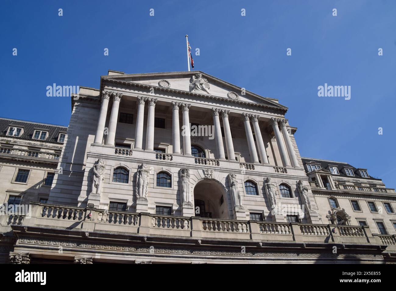 General view of the Bank of England. The Bank of England (BOE) is ...