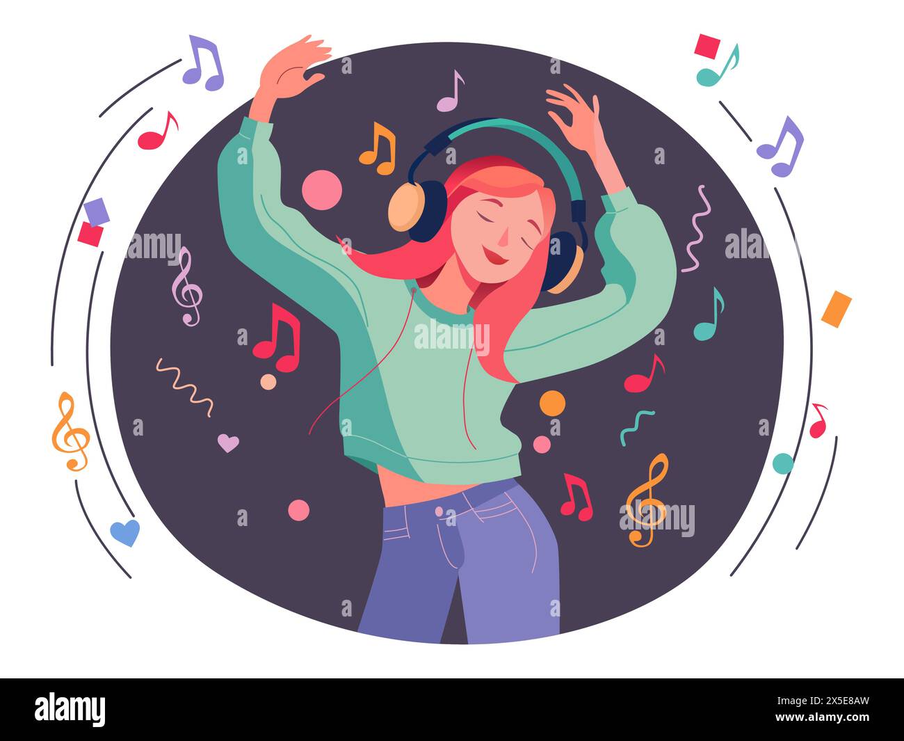 Music woman record Stock Vector Images - Alamy