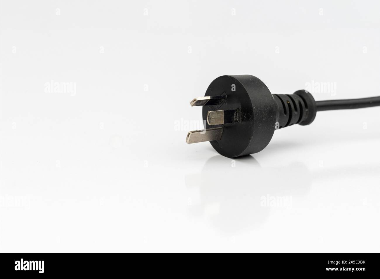 3 pin power cord Australian type isolated on white background Stock ...
