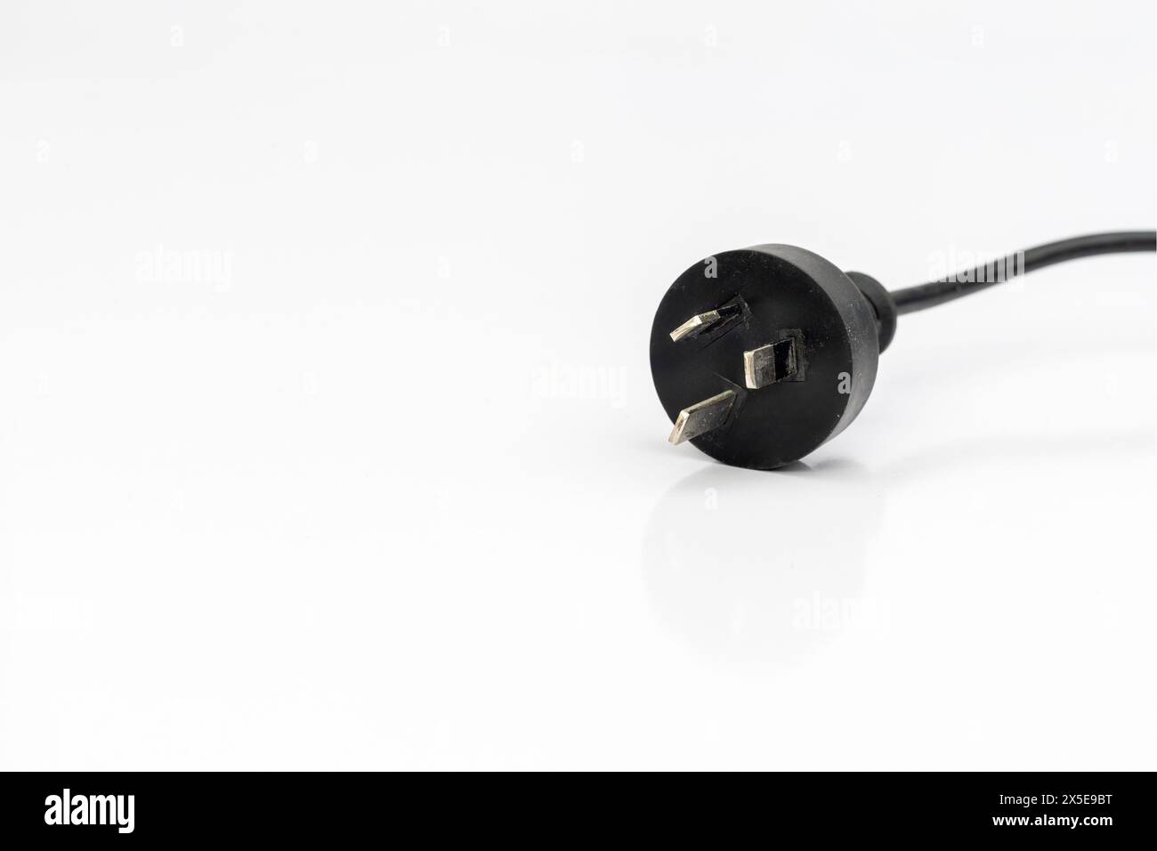 Three pin China power plug isolated on a white background Stock Photo ...