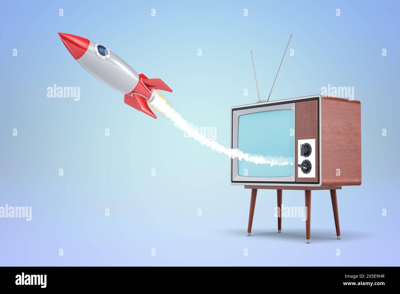 Retro rocket tv hi-res stock photography and images - Alamy