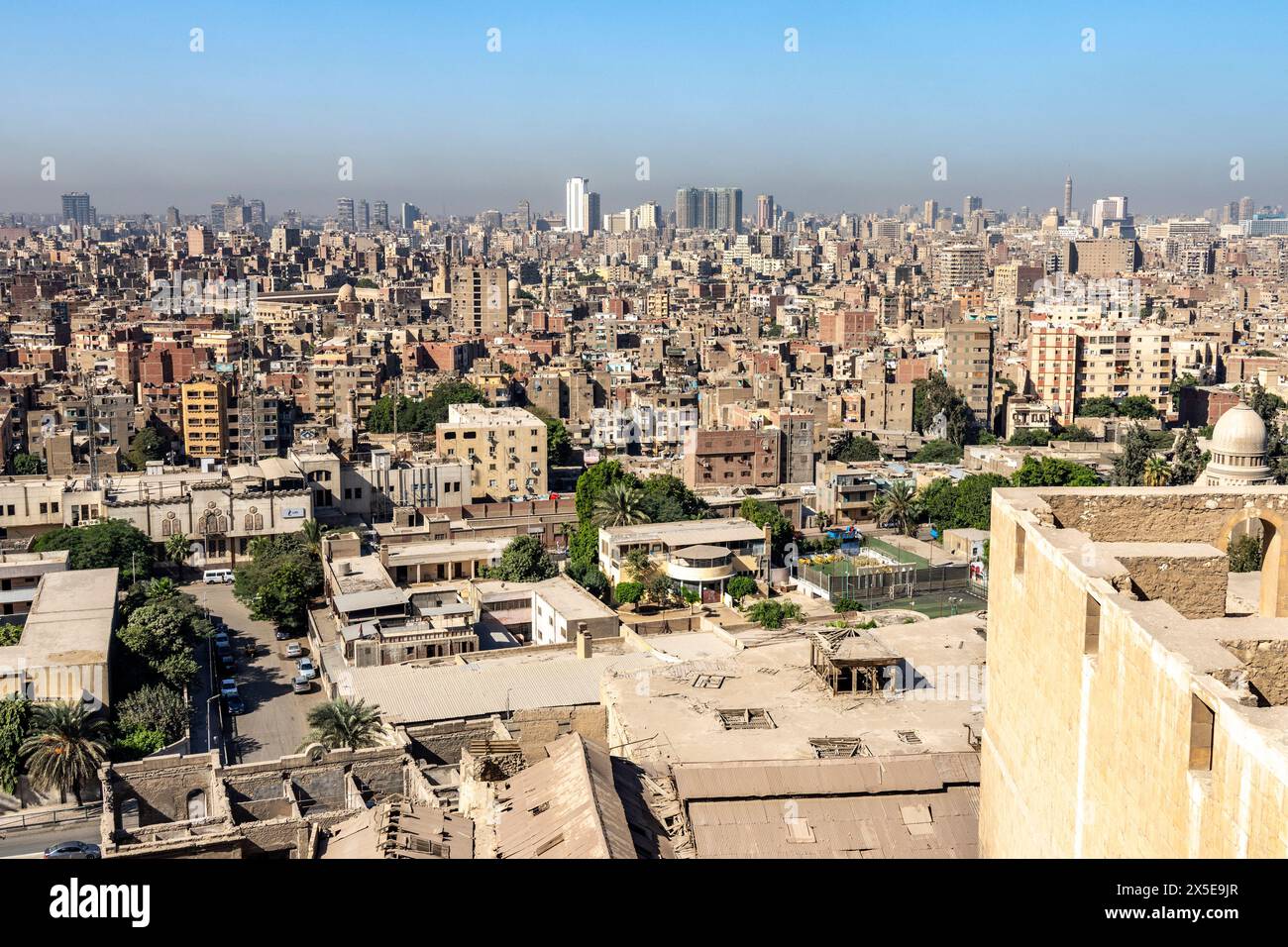 The capital city of Cairo in Egypt. Large sprawling city on the Nile ...