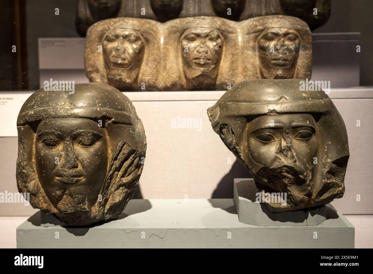 Believed to be the heads of prisoners sculpted in stone. Found at the ...