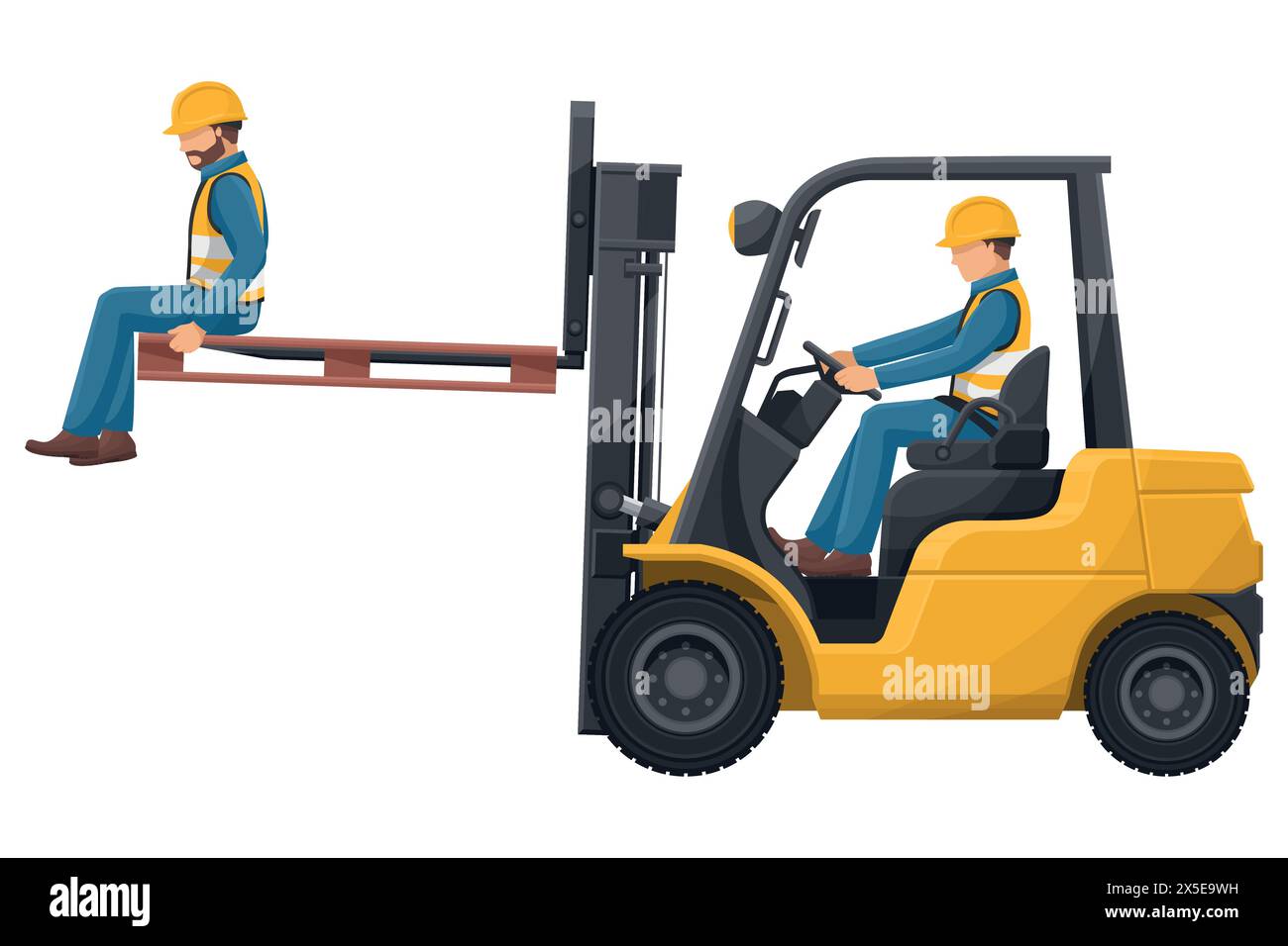Transporting people on the forklift is prohibited. Dangers of driving a ...