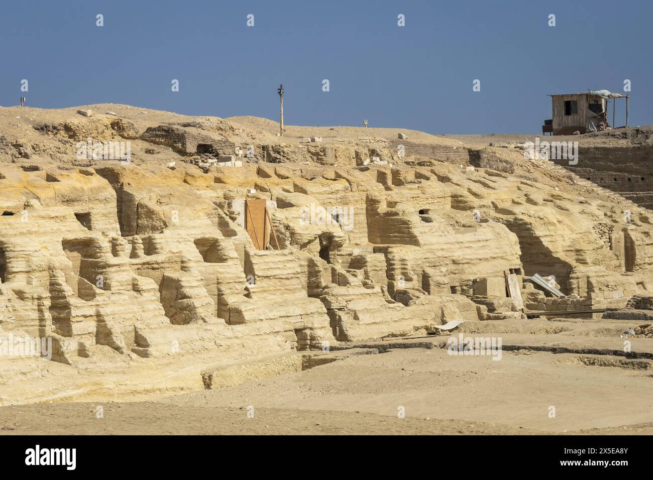 Archaeological site at Giza, Egypt, Africa. Surrounding areas of the ...