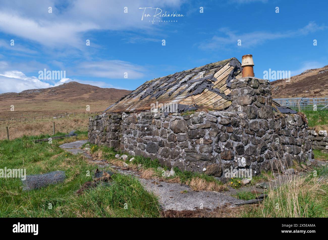 Ruins of The Borve Heritage Museum in the upper Borve valley on The ...
