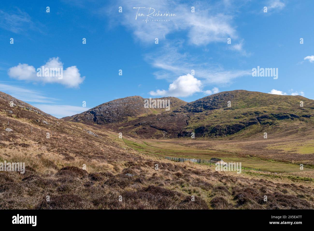 The upper Borgh Valley on The Outer Hebridean Isle of Barra Stock Photo ...