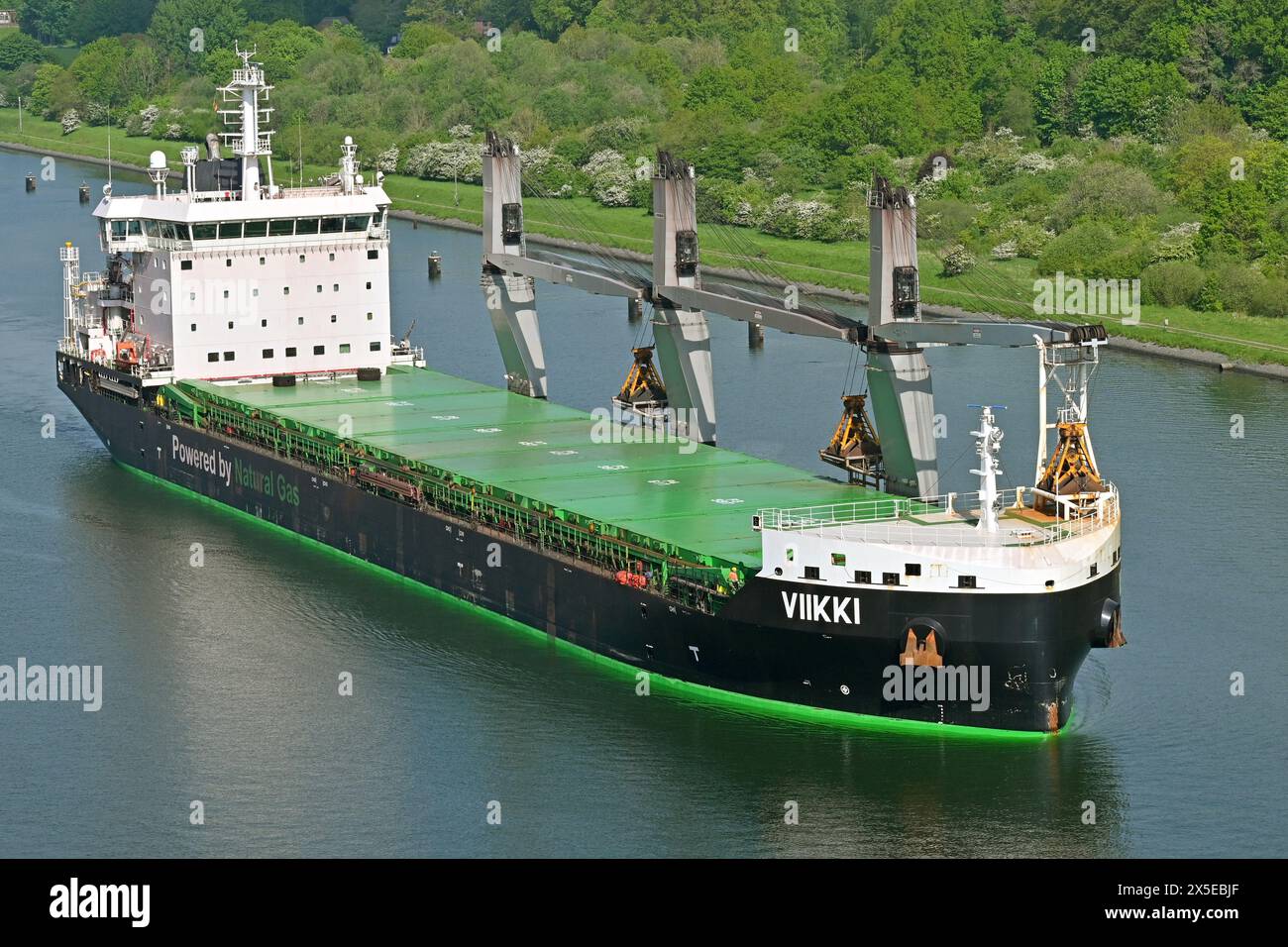 Bulkcarrier VIIKKI passing the Kiel Canal Stock Photo - Alamy