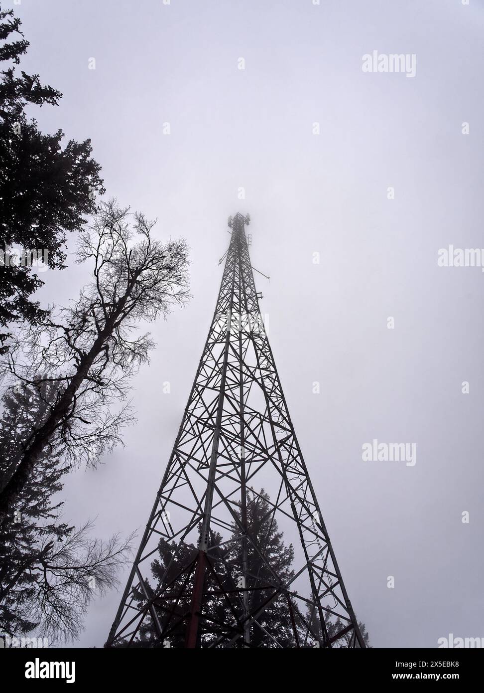 Morning view transmission tower hi-res stock photography and images - Alamy