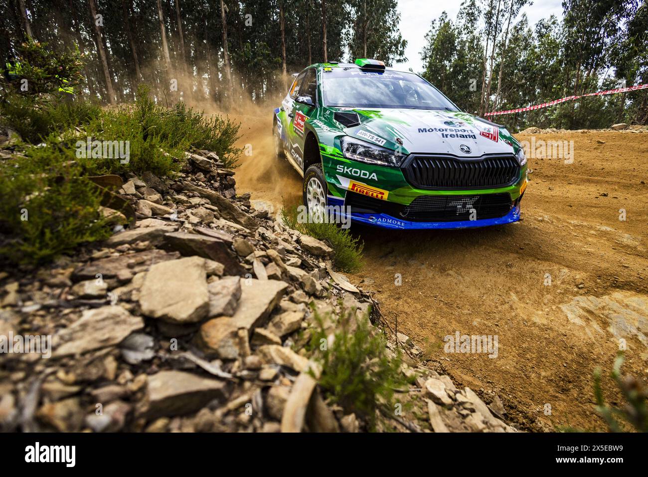 38 Joshua MCERLEAN, James FULTON, Skoda Fabia RS Rally2, action during ...