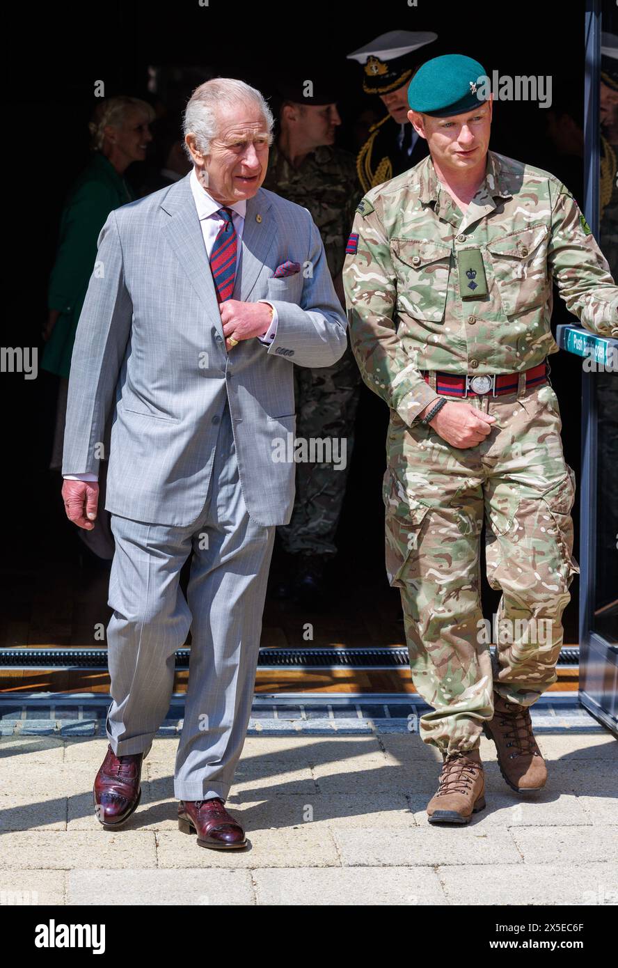 King Charles III with Lt Col Robert Grant during a visit to Gibraltar ...
