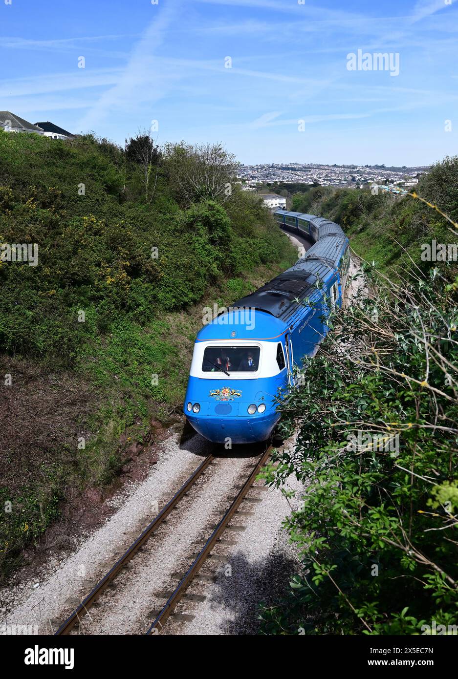 The Midland Pullman passing Goodrington on the Dartmouth Steam Railway ...