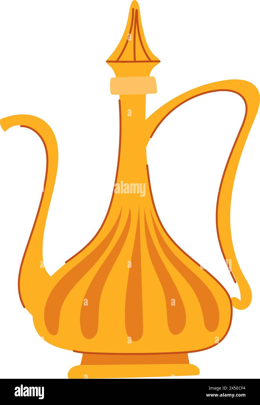 cup arabic tea pot cartoon vector illustration Stock Vector Image & Art ...