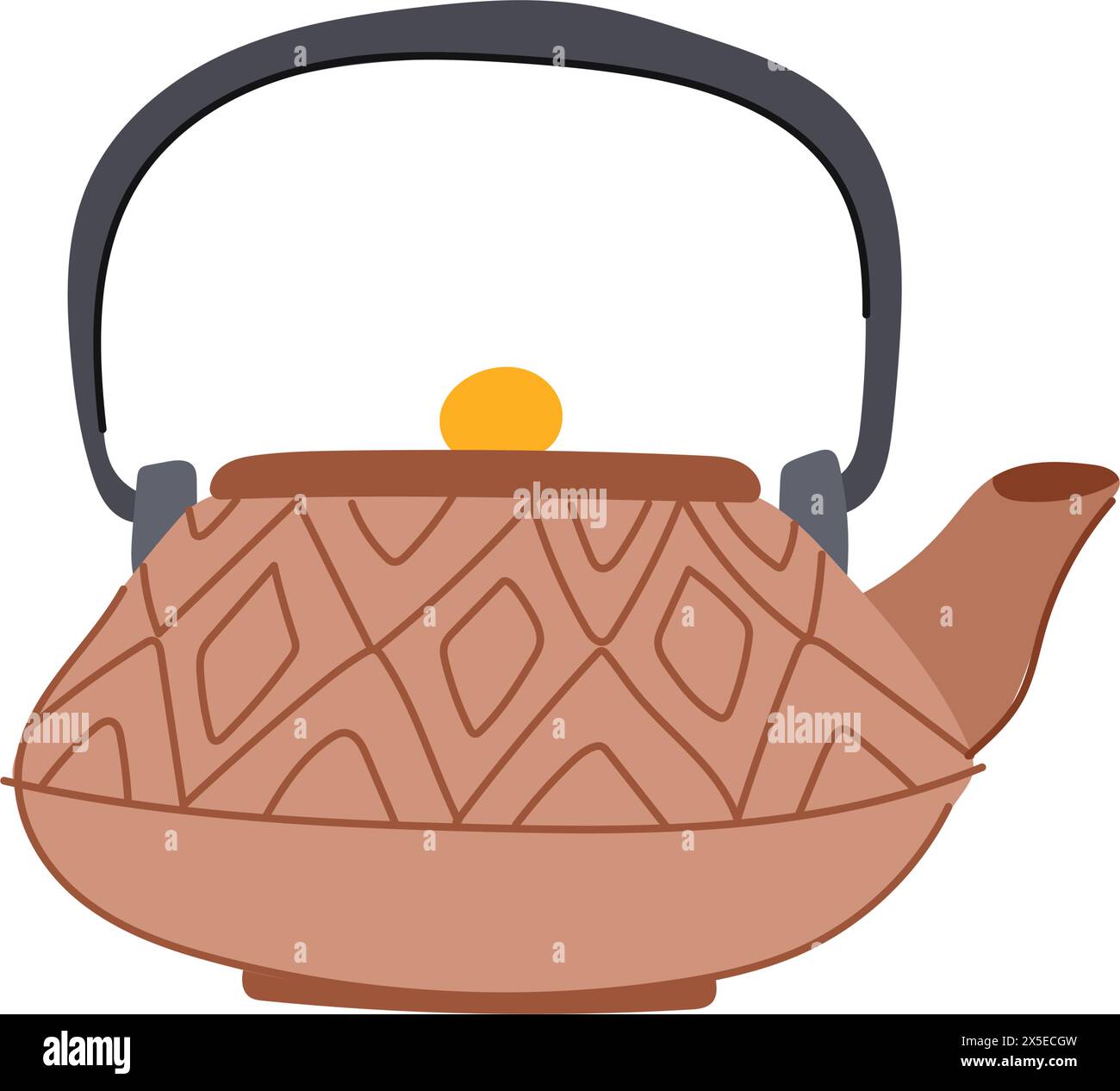 dallah arabic tea pot cartoon vector illustration Stock Vector Image ...