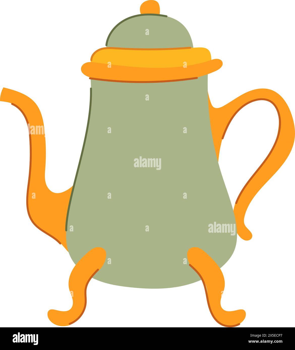 gulf arabic tea pot cartoon vector illustration Stock Vector Image ...