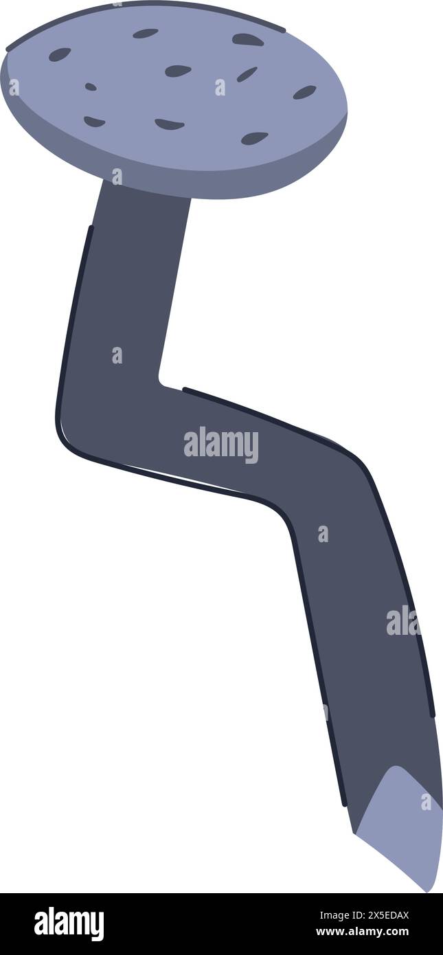 head bent nail cartoon vector illustration Stock Vector Image & Art - Alamy