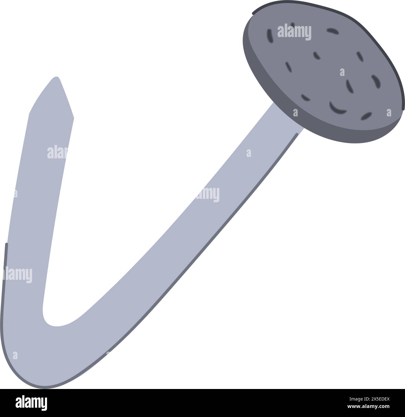 hammer bent nail cartoon vector illustration Stock Vector Image & Art ...