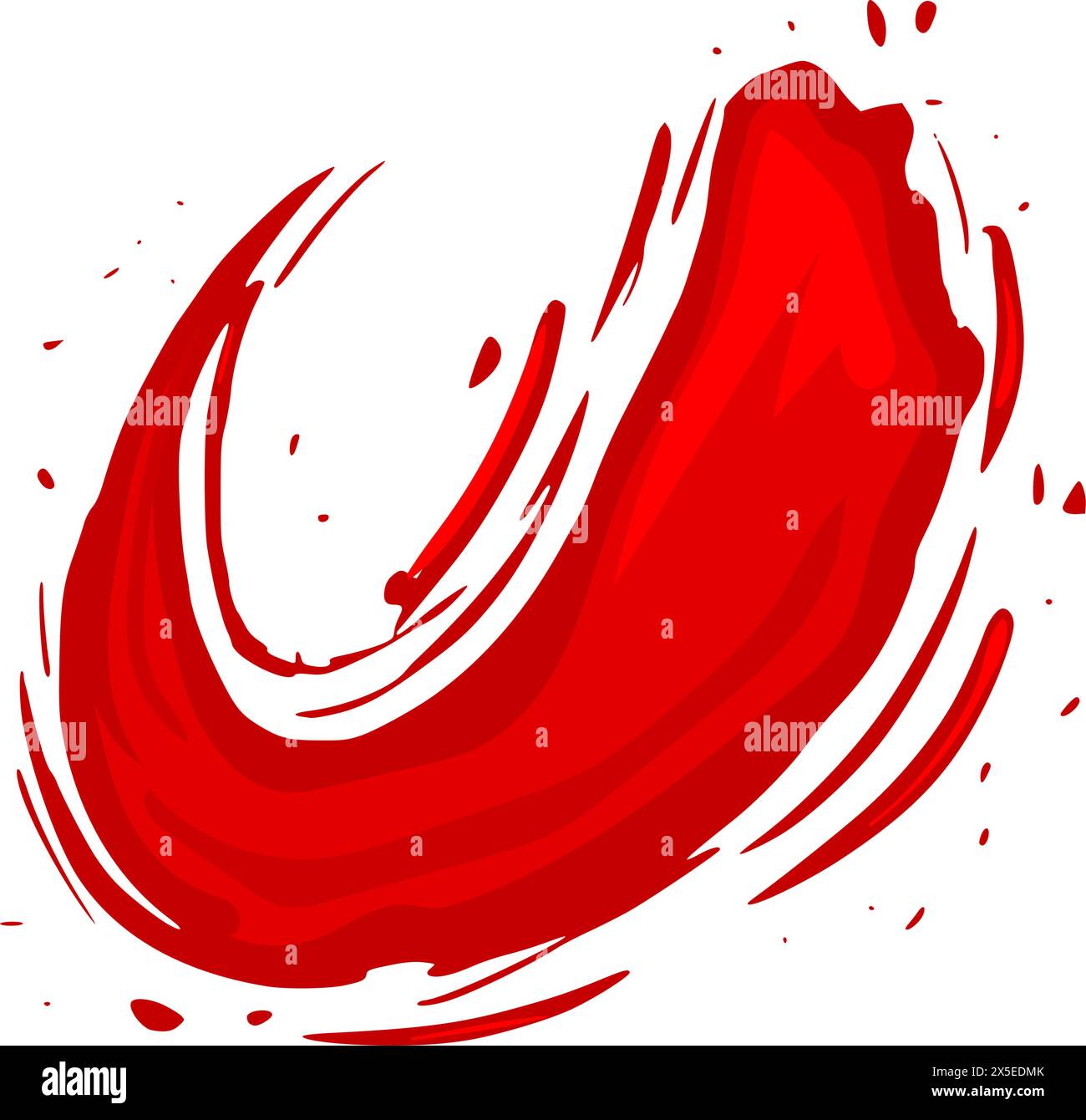 red blood splatter cartoon vector illustration Stock Vector Image & Art ...