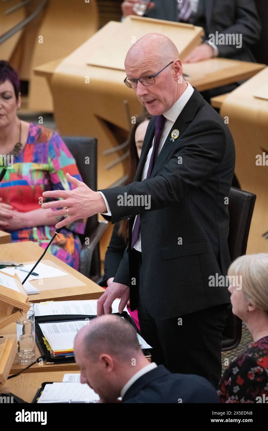 Edinburgh, Scotland, UK. 9th May, 2024. PICTURED: John Swinney MSP ...