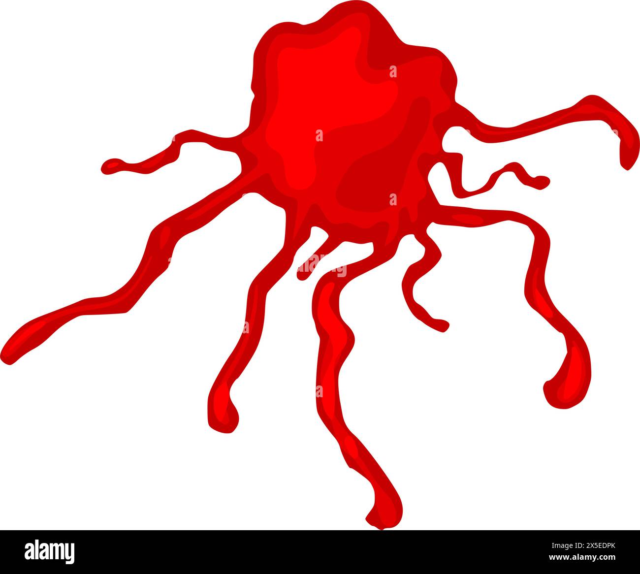 splash blood splatter cartoon vector illustration Stock Vector Image ...
