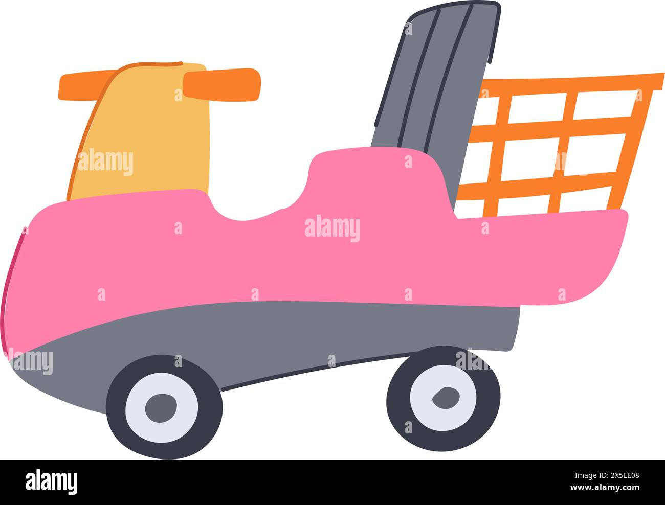 grocery cart toy cartoon vector illustration Stock Vector Image & Art ...