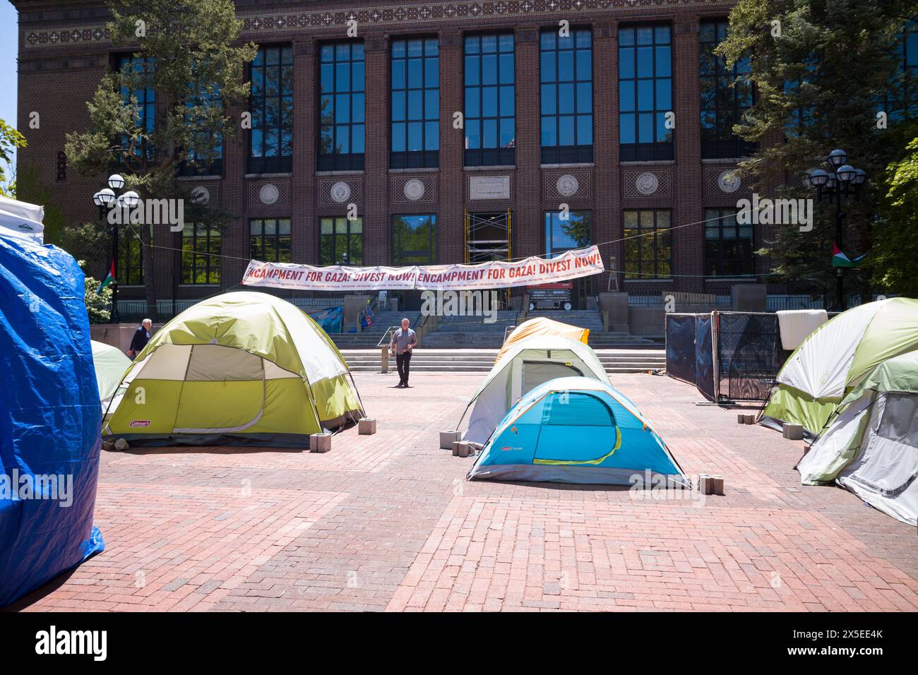 Gaza support student encampment on the diag at the University of ...