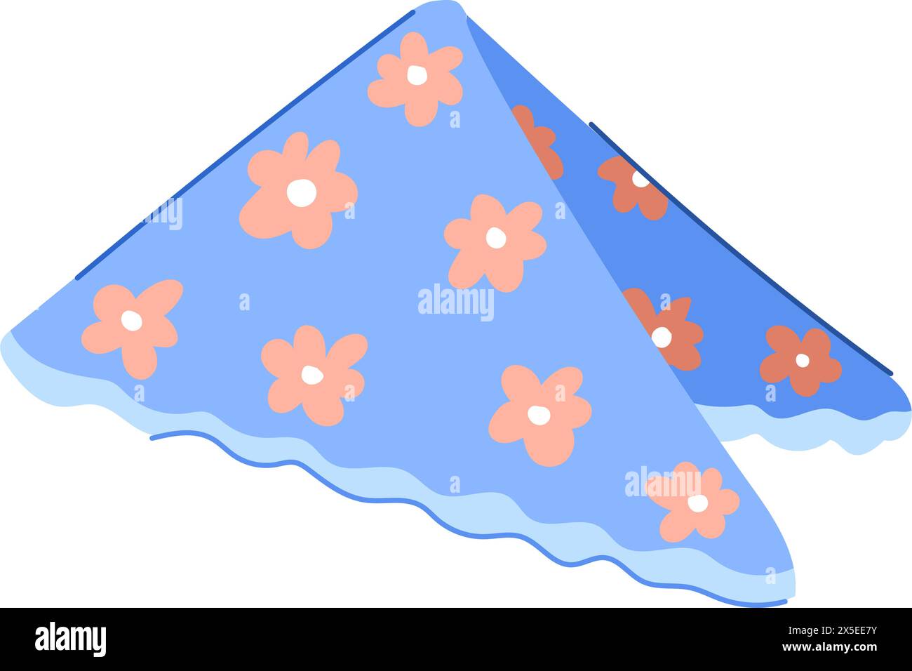 kitchen cloth napkin cartoon vector illustration Stock Vector Image ...