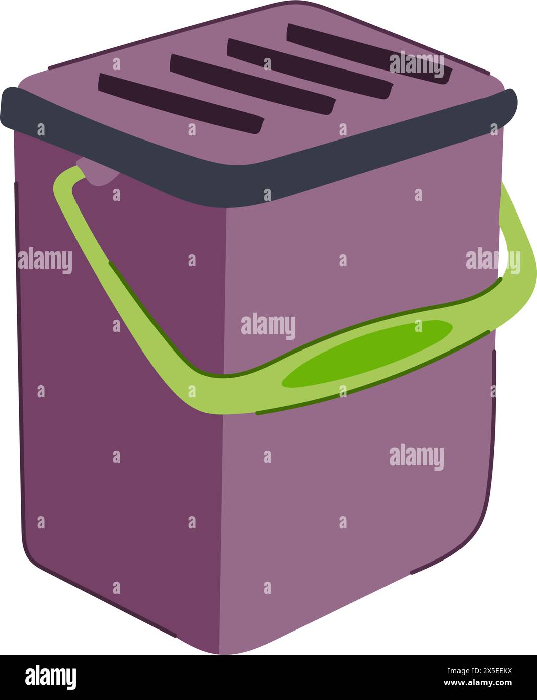 garbage compost bin cartoon vector illustration Stock Vector Image ...