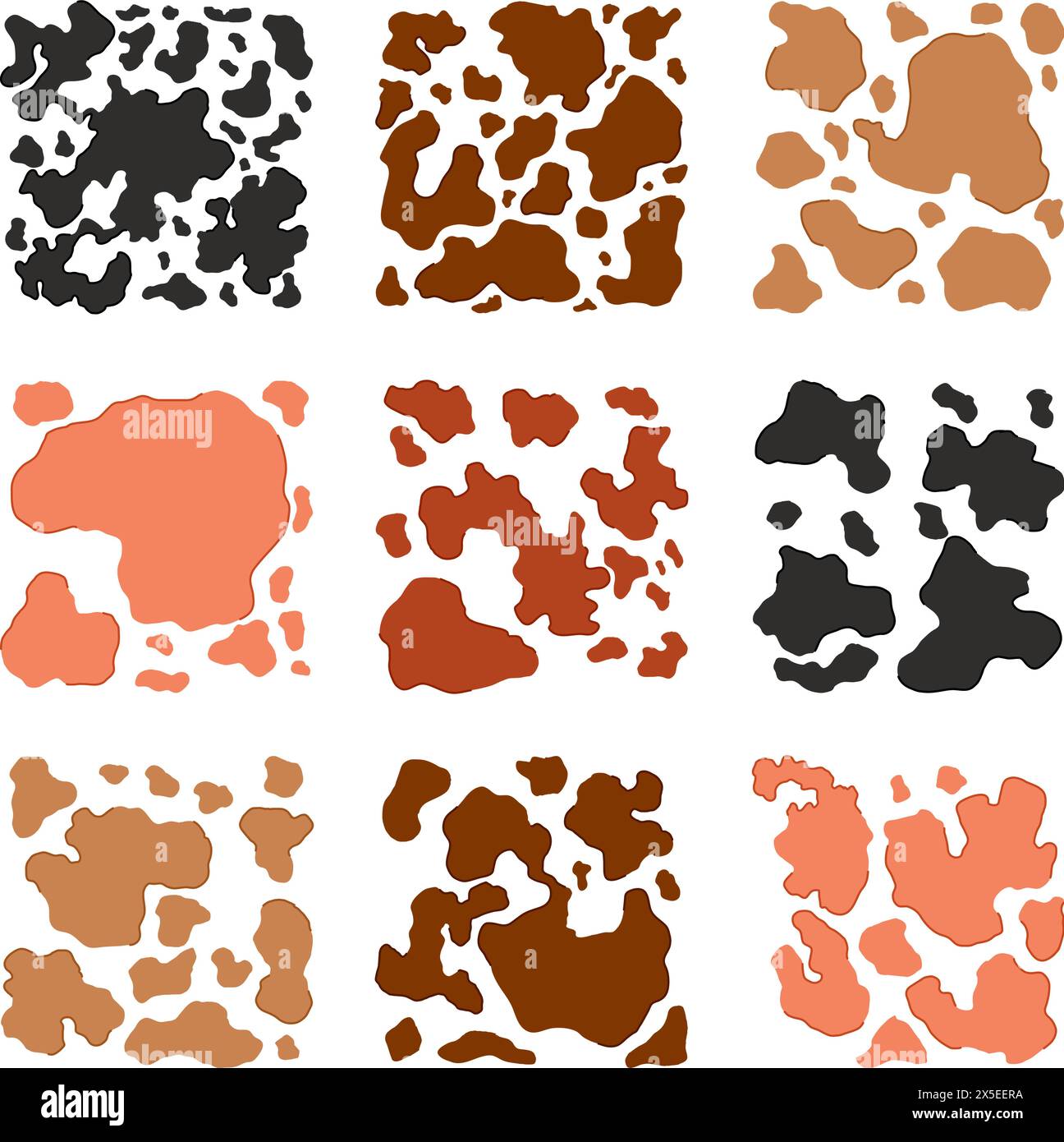 cow skin set cartoon vector illustration Stock Vector Image & Art - Alamy